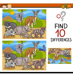 Find differences cartoon game Royalty Free Vector Image