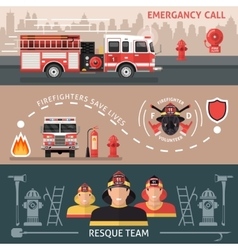 Firefighting or fire safety banners Royalty Free Vector