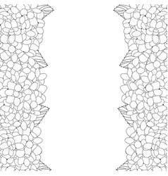 Blue hydrangea flower border Royalty Free Vector Image