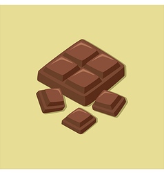 Chocolate bar block Royalty Free Vector Image - VectorStock