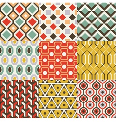 Seamless green retro pattern Royalty Free Vector Image