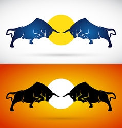 Bull design on white background wild animals Vector Image