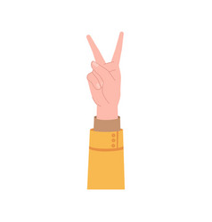 Hand numbers cartoon hands people in glove sign Vector Image
