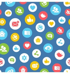 Seamless pattern with social media icons Vector Image