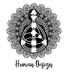 Human design bodygraph chart design Royalty Free Vector