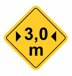 Maximum height traffic sign Royalty Free Vector Image
