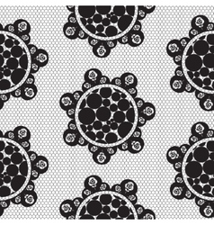 Dot circle lace seamless pattern net Royalty Free Vector