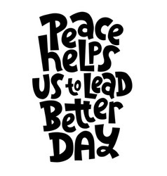 Peace lettering Royalty Free Vector Image - VectorStock