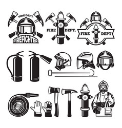 Bearded and mustached fireman skull Royalty Free Vector