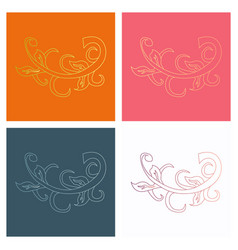 Big floral set for spring design floral elements Vector Image