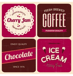 Retro style packaging design for foods and drinks Vector Image