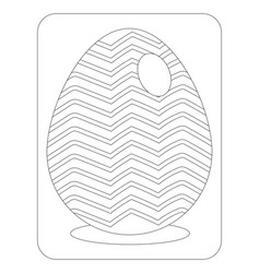 Easter bunnies egg coloring page for kids Vector Image
