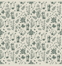 Magic concept seamless pattern Royalty Free Vector Image