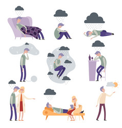 Cartoon psychotherapy man Royalty Free Vector Image