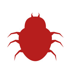 Shield with bug virus alert icon Royalty Free Vector Image