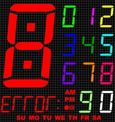 Neon clock Royalty Free Vector Image - VectorStock