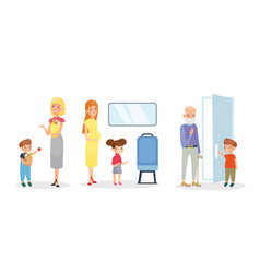 Boy helping a girl stand up Royalty Free Vector Image