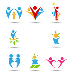 Human icons and symbols Royalty Free Vector Image