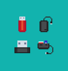 Pixel art game design icon video game Royalty Free Vector