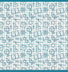 School seamless pattern stylish background Vector Image