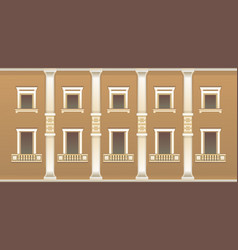 Exterior wall window seamless pattern Royalty Free Vector
