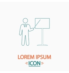 Training computer symbol Royalty Free Vector Image