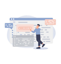 Programmer at work Royalty Free Vector Image - VectorStock