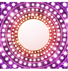 Shine frame with bulb lamp and stars for your Vector Image