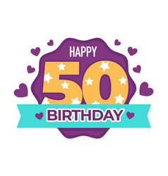 50th birthday logo Royalty Free Vector Image - VectorStock