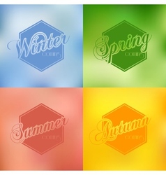 Four seasons for design a calendar Royalty Free Vector Image