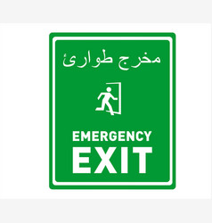 Emergency fire exit and fire door safety signs Vector Image