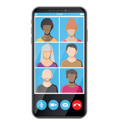 Incoming video call on laptop Royalty Free Vector Image