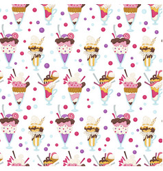 Ice cream seamless pattern Royalty Free Vector Image