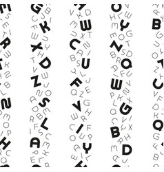 Seamless alphabet pattern with black Royalty Free Vector