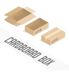 Closed cardboard boxes set Royalty Free Vector Image