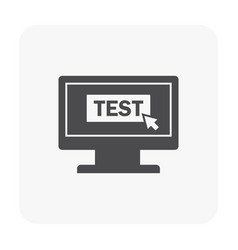 Computer testing icon Royalty Free Vector Image