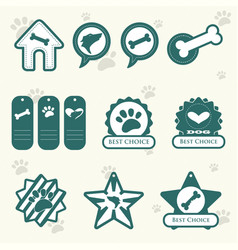 Dog name tag labels Royalty Free Vector Image - VectorStock