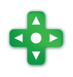 Game controller button Royalty Free Vector Image
