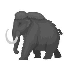Mammoth icon in flat style isolated on white Vector Image