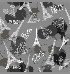 Seamless background with eiffel tower Royalty Free Vector