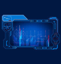 Graphical presentation computer panel monitor Vector Image
