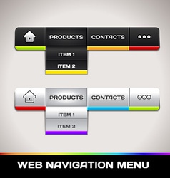 Navigation bars for web and mobile set1 Royalty Free Vector