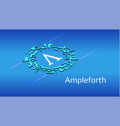 Ampleforth ampl token symbol defi project gold Vector Image