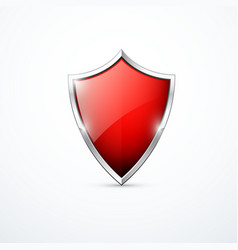 Red shield icon Royalty Free Vector Image - VectorStock