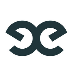 Letter e logo icon design template elements Vector Image