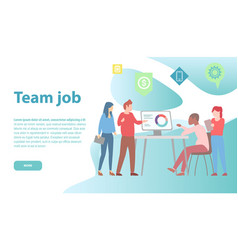 Team building banner template design concept Vector Image