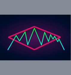 Diamond pattern - bearish formation figure Vector Image