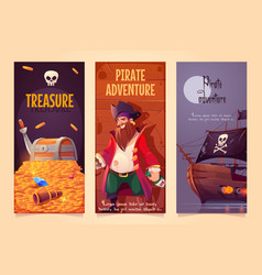Banners for pirate theme Royalty Free Vector Image