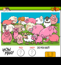 Counting game for kids Royalty Free Vector Image