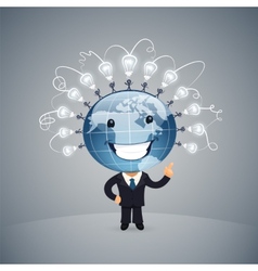 Cartoon network engineer Royalty Free Vector Image